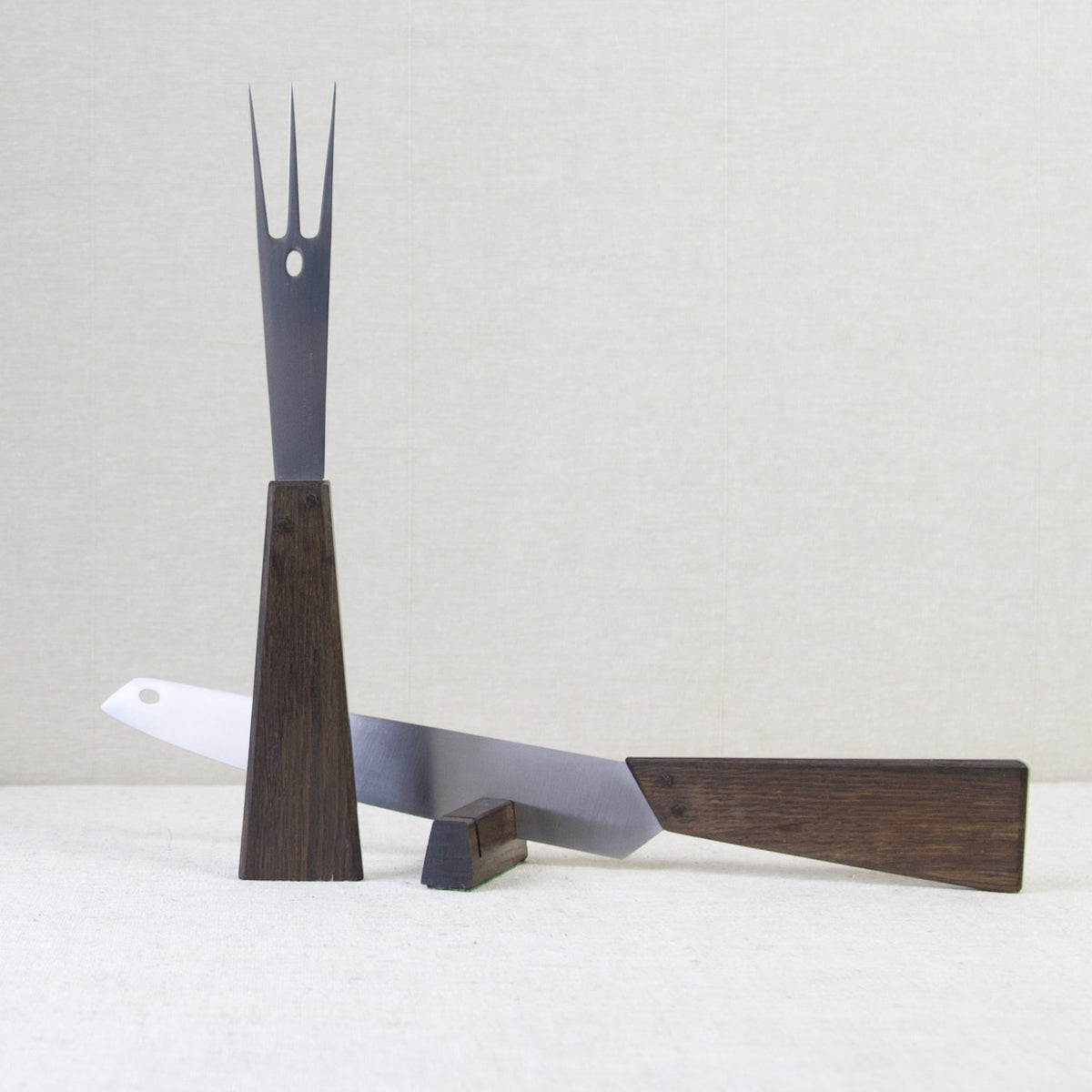 Tapio Wirkkala Special ed. ‘Finnpoint’ Carving Set in C17th Black Oak ...
