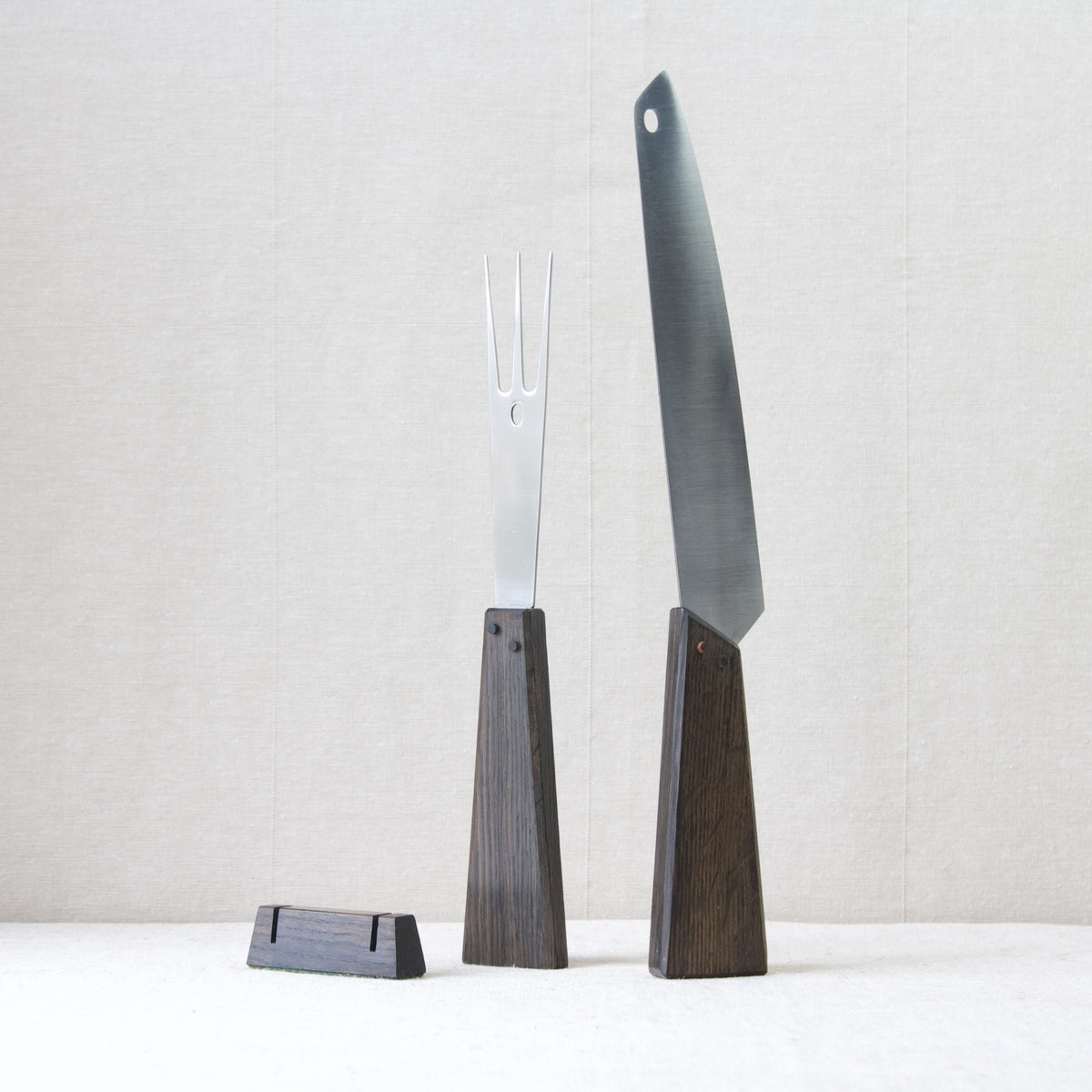 Tapio Wirkkala Special ed. ‘Finnpoint’ Carving Set in C17th Black Oak ...